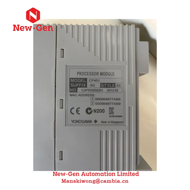 YOKOGAWA CP451-50 S2 Processor Module 100% New In Stock – New-Gen Automation Limited