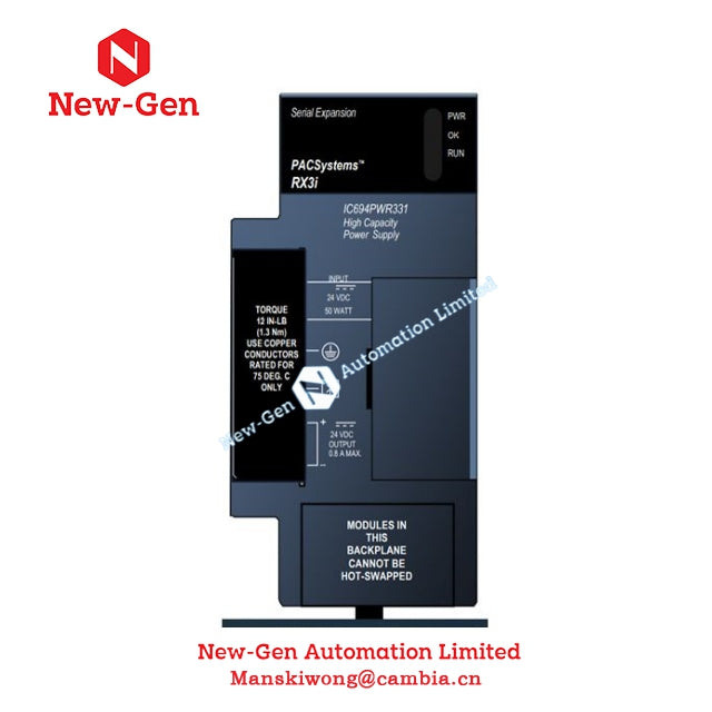 GE IC694PWR331 RX3i Serial Expansion Backplane 30W Power Supply 24 Vdc